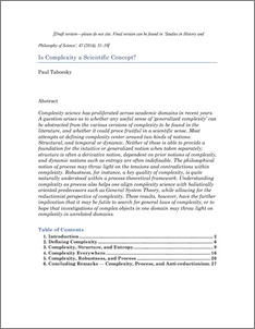 Is Complexity a Scientific Concept? - PhilSci-Archive