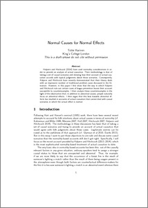 Normal Causes for Normal Effects - PhilSci-Archive